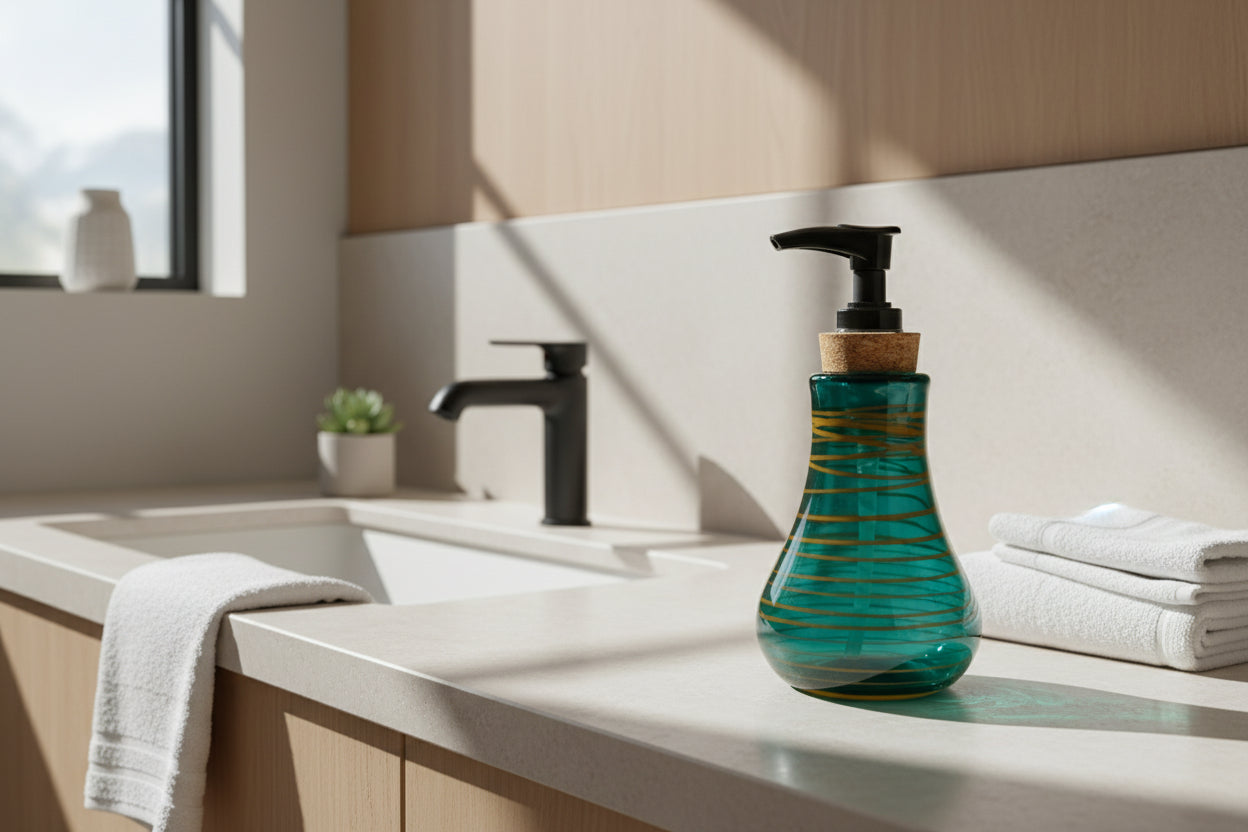 Refillable Glass Soap Dispense | Handmade & Eco-Friendly – Vee Designs
